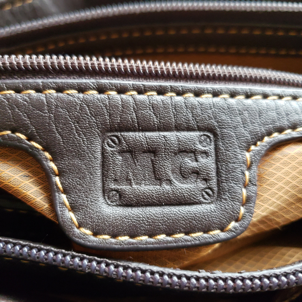 Mc Marc Chantal Brown Croc Embossed Leather Purse - Gem